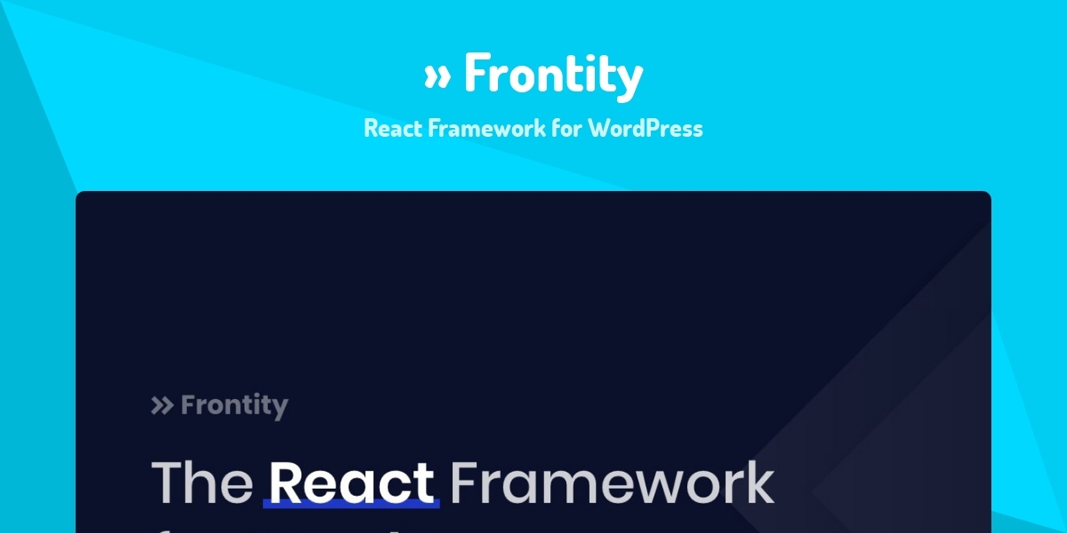Frontity React Framework For Wordpress Made With Reactjs